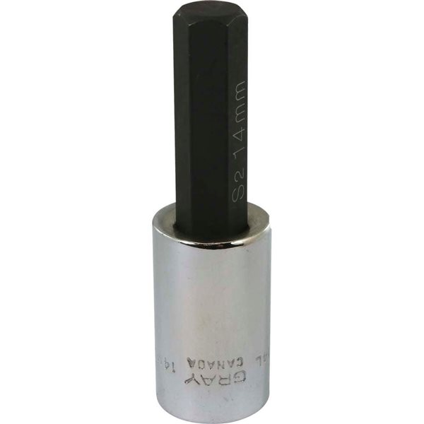 Gray Tools 14 mm x 1/2-in Drive Standard Hex Head Metric Chrome Finish ...