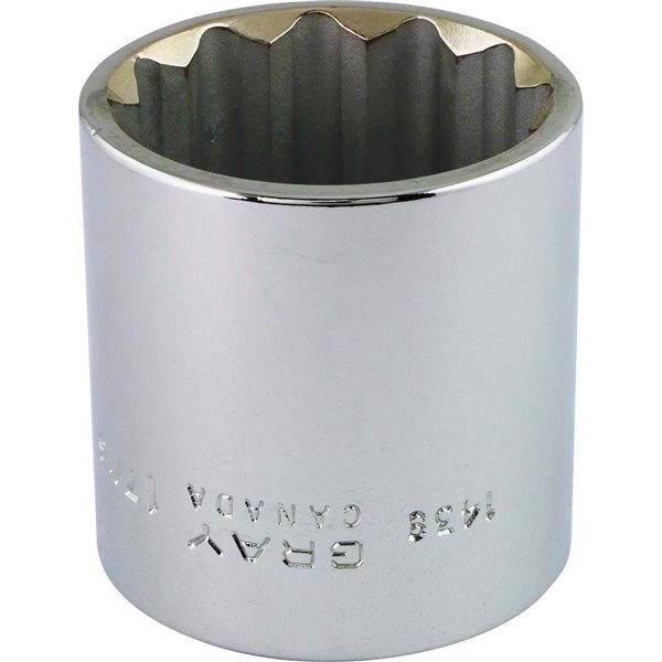 Gray Tools Socket 1-7/16-in x 1/2-in Drive 12-Point Standard Shallow ...