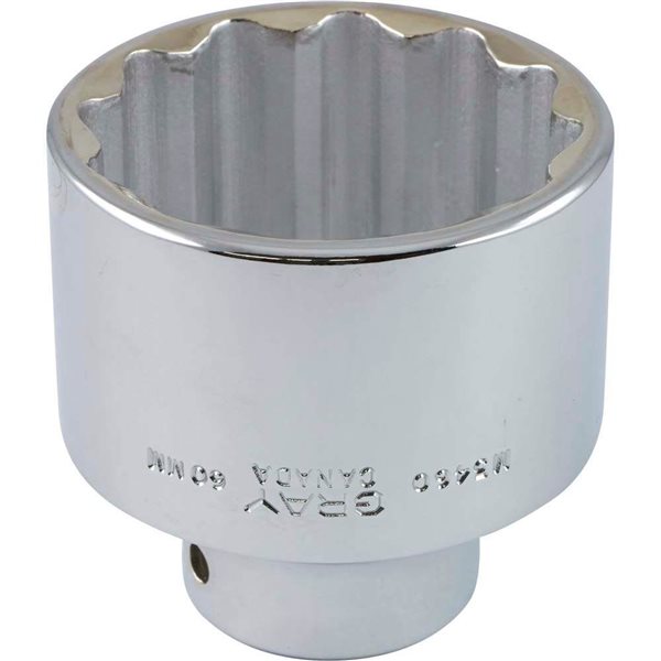 Gray Tools 60 mm x 3/4-in Drive Metric 12-Point Shallow Chrome Finish ...