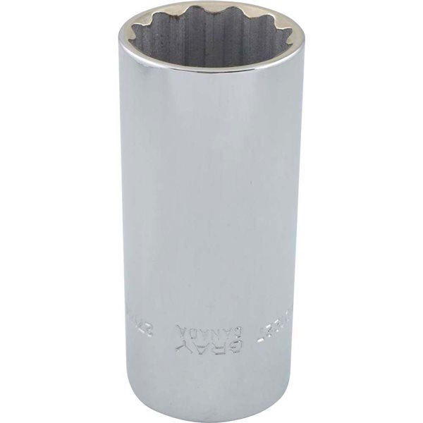 Gray Tools 27 mm x 1/2-in Drive Metric 12-Point Deep Chrome Finish ...