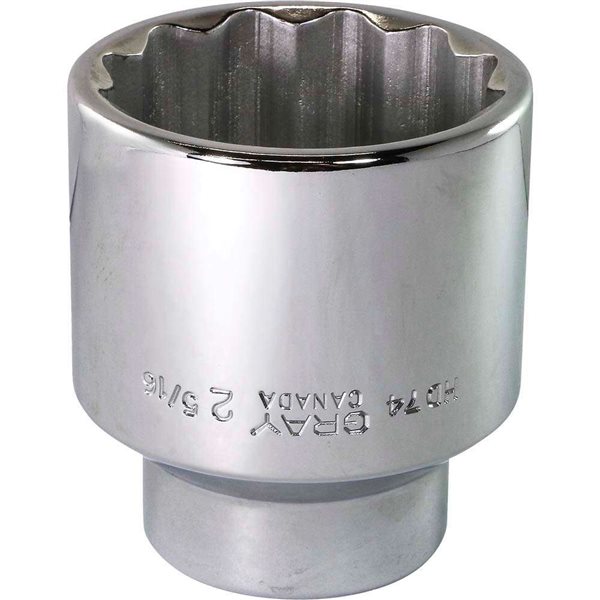 Gray Tools 2-5/16-in x 3/4-in Drive 12-Point Standard Shallow Chrome ...