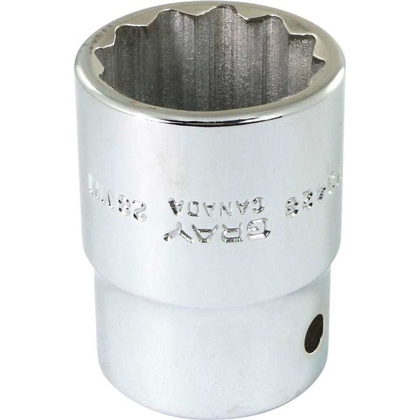 Gray Tools 28 mm x 3/4-in Drive Metric 12-Point Shallow Chrome Finish ...