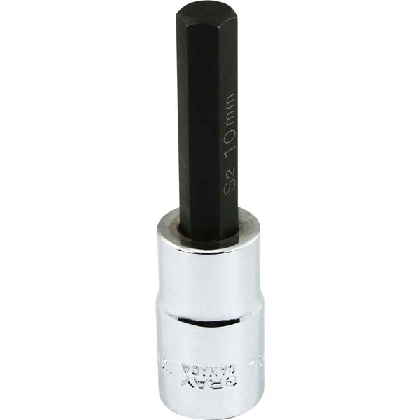 Gray Tools 10 mm x 1/2-in Drive Standard Hex Head Metric Chrome Finish ...