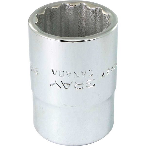 Gray Tools 27 mm x 3/4-in Drive Metric 12-Point Shallow Chrome Finish ...