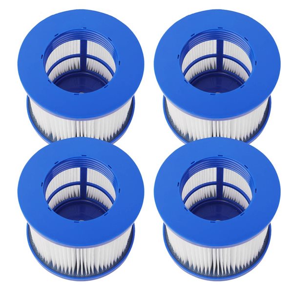 ALEKO Blue 4-Pack Water Filter Cartridge for Inflatable Hot Tub Spa ...