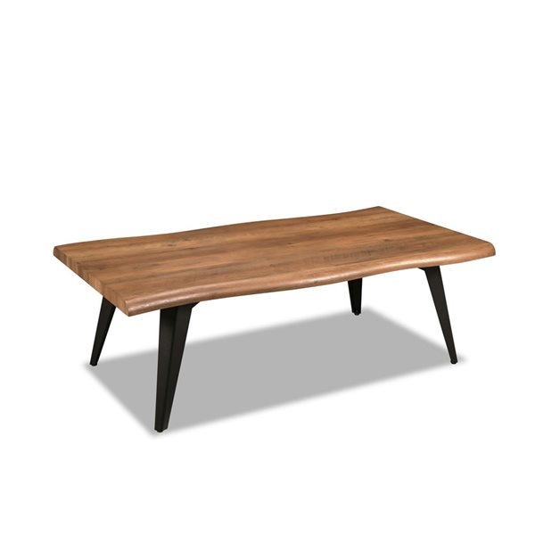 HomeTrend Macdonald Warm Faux Wood Coffee Table w/ Live Edge 5019-30CT ...