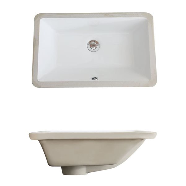 Évier de cuisine blanc Vanity B604 de Bristol Sinks 13,5 L. x 21 po l. installé sous comptoir | RONA