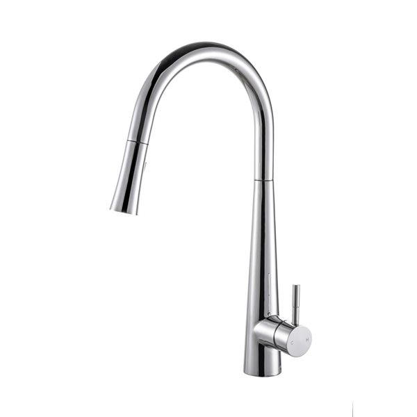 Robinet de cuisine rétractable Floresta de Bristol Sinks en chrome poli ...
