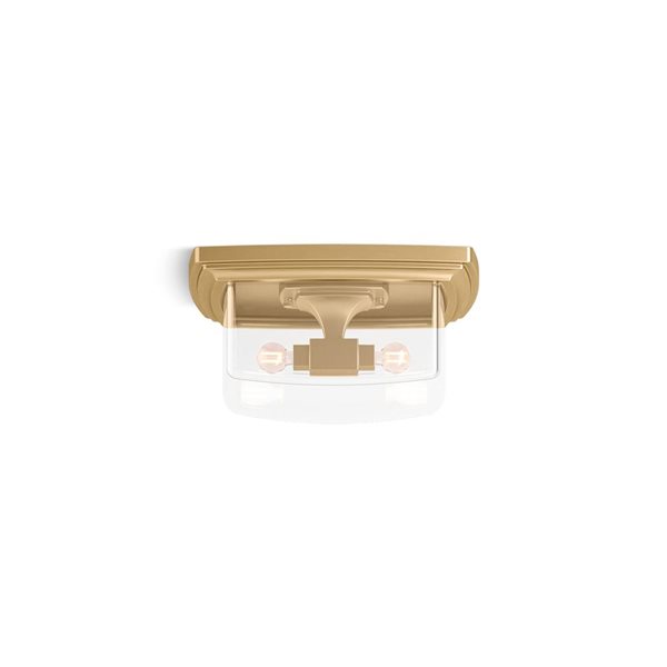 KOHLER Riff 14-in W Flush-Mount Ceiling Light - Modern Brushed Brass ...