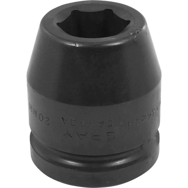 Gray Tools 20 mm X 3/4-in Drive Metric 6-Point Shallow Impact Socket ...