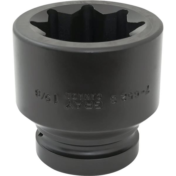 Gray Tools Standard 1-in Drive 8 Point Standard Length 1 5/8-in Impact Socket 7-652S | RONA