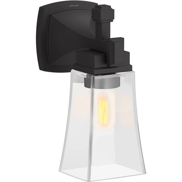 KOHLER Riff 5-in W 1-Light Matte Black Modern Wall Sconce 31755-SC01 ...