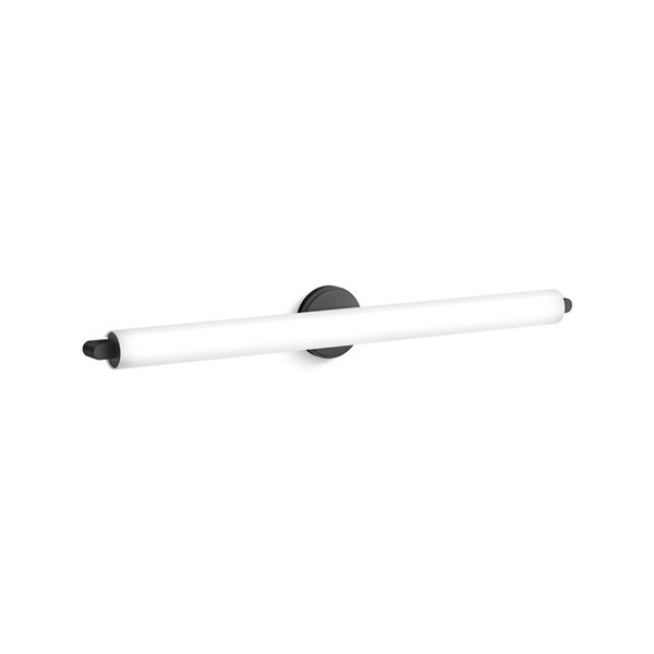 KOHLER Crue 36-in W 1-Light Modern Matte Black Wall Light Bar 32632 ...