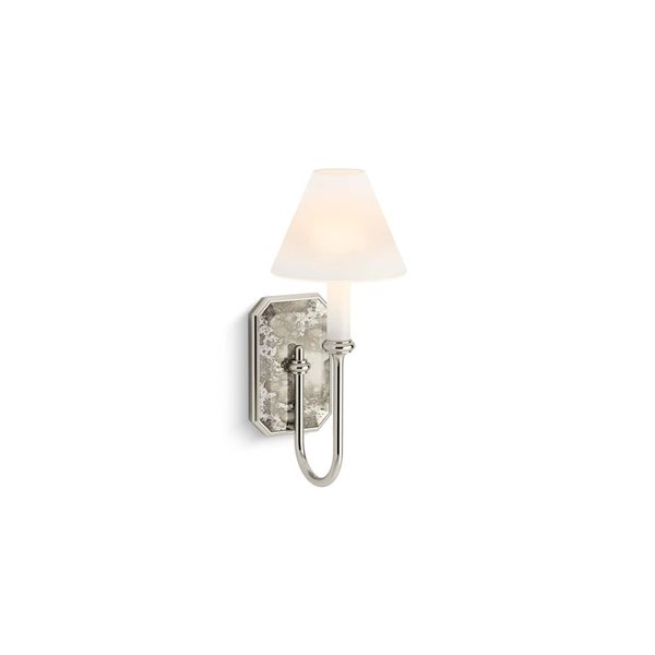 KOHLER Midcentury 2-Light Wall Sconce w/ Rich Alabaster Shades ...