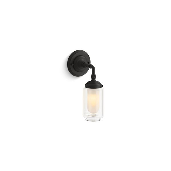 KOHLER Artifacts 1-Light Wall Sconce w/ Clear Glass Shade + Inner ...