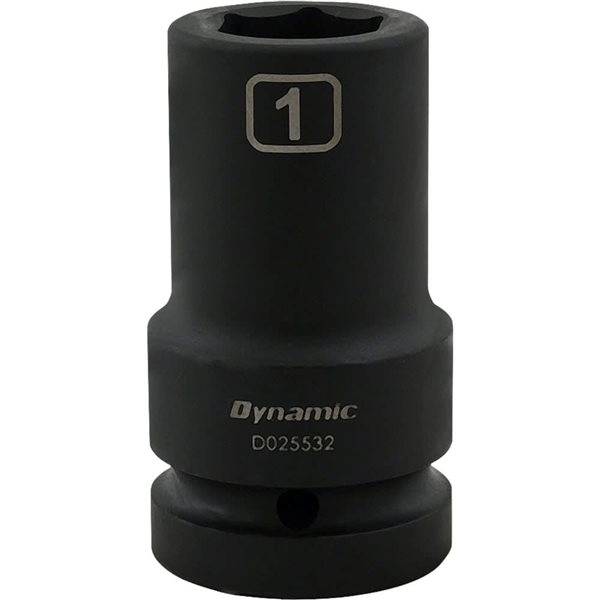 Dynamic Tools 1-in X 1-in Drive 6 Point Deep Length Impact Socket ...