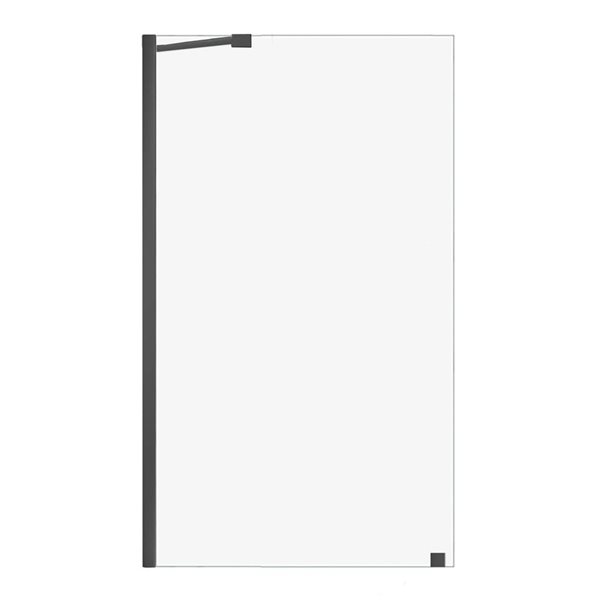 TURIN Vitre de douche fixe sans cadre Rosita 44 l. x 80 po h. en verre ...