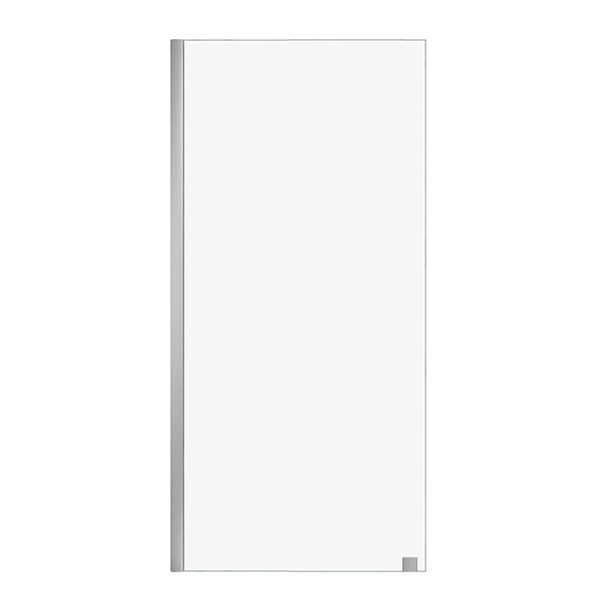 Turin Rosita 36 W x 80-in H Clear Frameless Fixed Shower Glass Panel w/ Nickel Edge | RONA