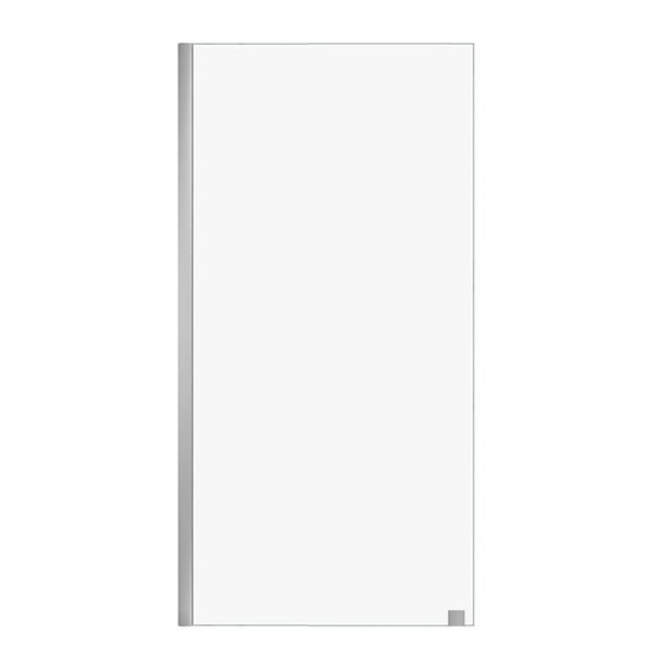 Turin Rosita 38 W x 80-in H Clear Frameless Fixed Shower Glass Panel w/ Nickel Edge | RONA