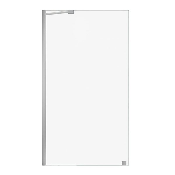 TURIN Vitre de douche fixe sans cadre Rosita 42 l. x 80 po h. en verre ...
