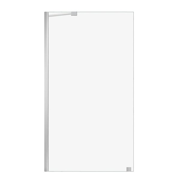 TURIN Vitre de douche fixe sans cadre Rosita 42 l. x 80 po h. en verre ...