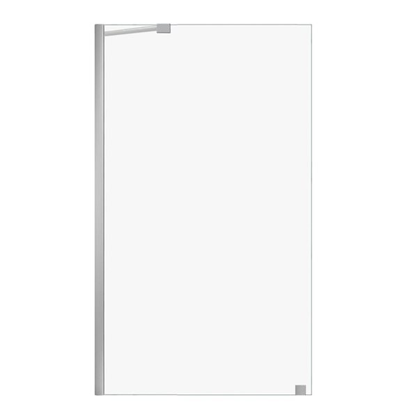 Turin Rosita 44 W x 80-in H Clear Frameless Fixed Shower Glass Panel w/ Nickel Edge | RONA