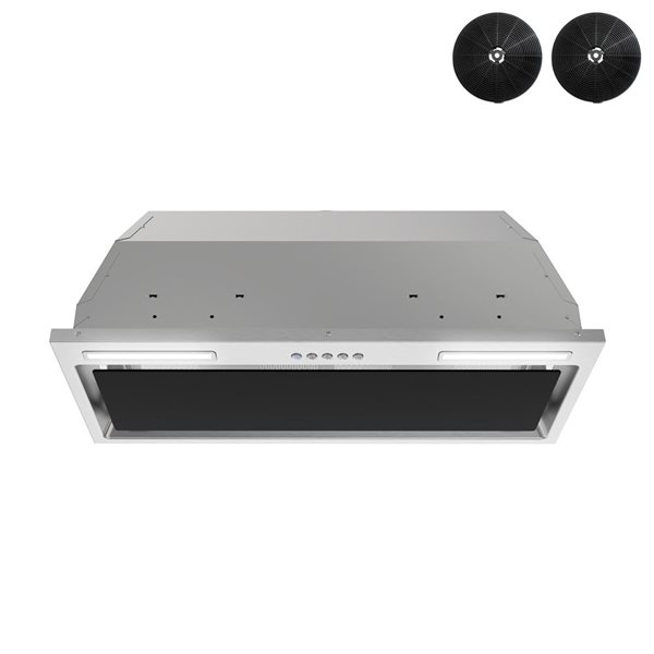 Streamline Curino 28-in Glossy Black Ductless Insert 350CFM Range Hood ...