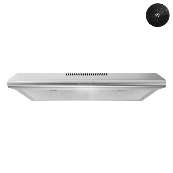 Streamline Tribano 30-in Stainless Steel Ductless Undermount 80CFM ...