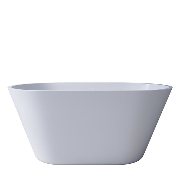 Bain autoportant de Streamline 54 L. x 30 po l. acrylique blanc lustré ...