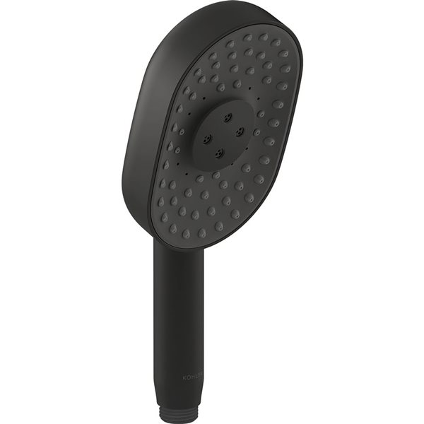 KOHLER Statement Oblong Matte Black 1.75-gal/min Three-Function Rain ...