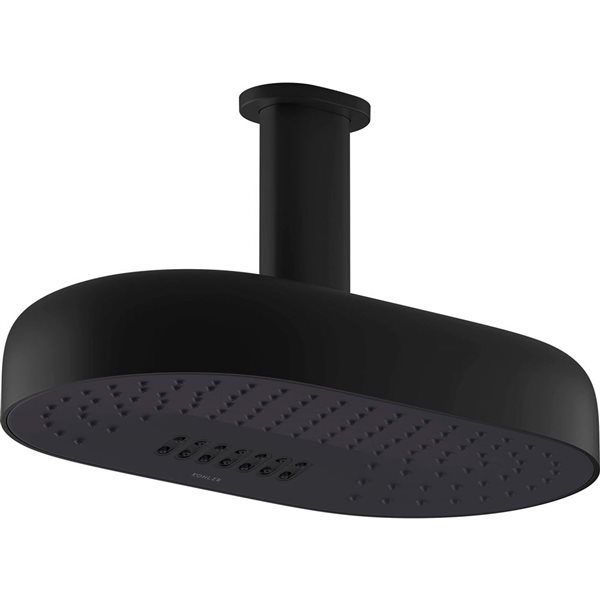 KOHLER Statement Oblong Matte Black 14-in W 1.75-gal/min Two-Function ...