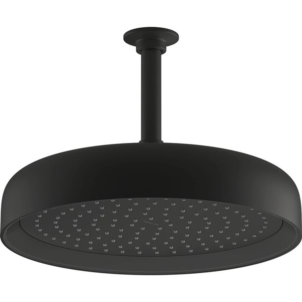 KOHLER Statement Round Matte Black 12-in W 2.5-gal/min Single-Function ...