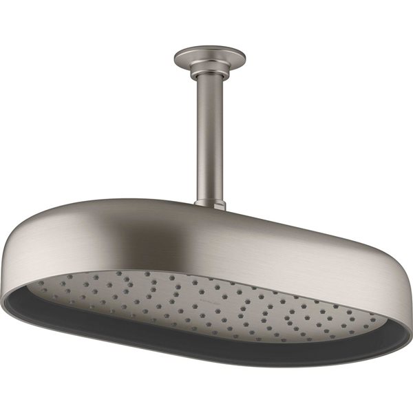 KOHLER Statement Oblong Brushed Nickel 14-in W 2.5-gal/min Single ...