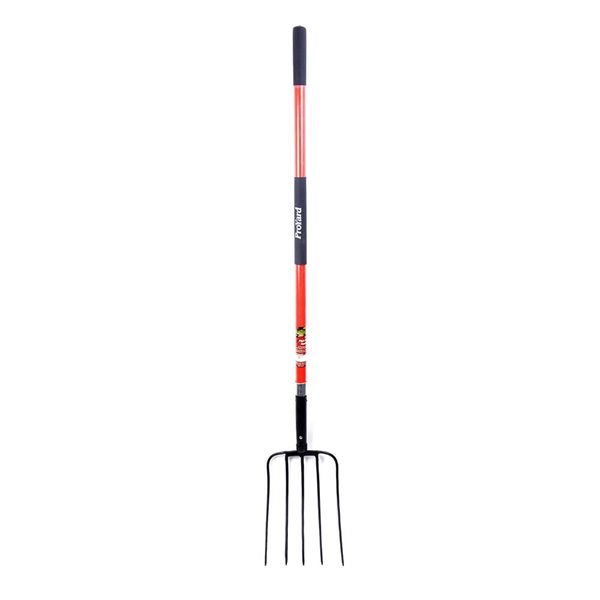 ProYard 48-in 5-Fork Forged Steel Manure Fork with Fibreglass Handle ...