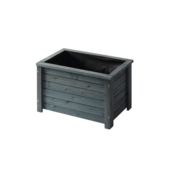 Jardinière rectangulaire en cèdre VegTrug 24 x 15 po charbon RBWP600CH ...