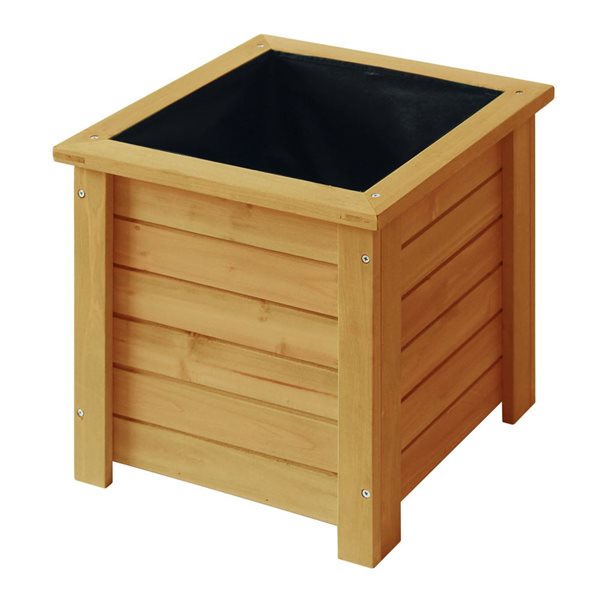 Jardinière carrée en cèdre VegTrug 15 po naturel SBWP350N | RONA