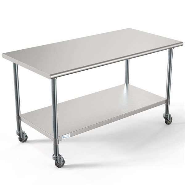Koolmore 24 x 48-in 18-Gauge 304 Stainless Steel Commercial Work Table ...