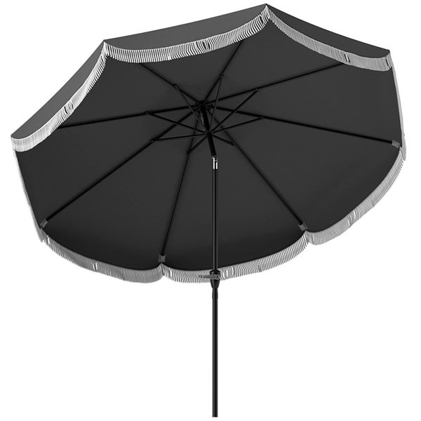 Outsunny UPF 30+ 9-ft Patio Umbrella with 8 Ribs and Crank Handle ...