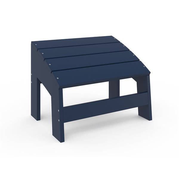 Crystal Harbor 20 W x 14 D x 15-in H Navy Plastic Outdoor Footstool ...