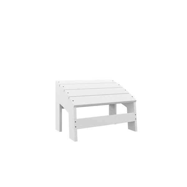 Crystal Harbor 20 W x 14 D x 15-in H White Plastic Outdoor Footstool ...