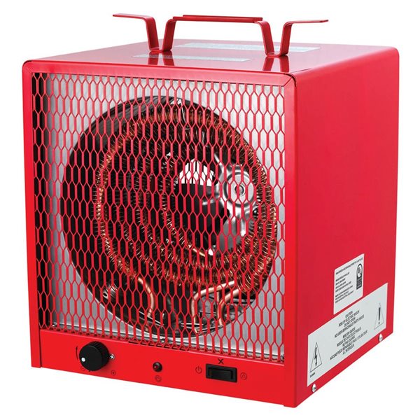 Tooltech 5600 W 240 V 60 Hz Red Metal Construction Heater w/ Enclosed ...