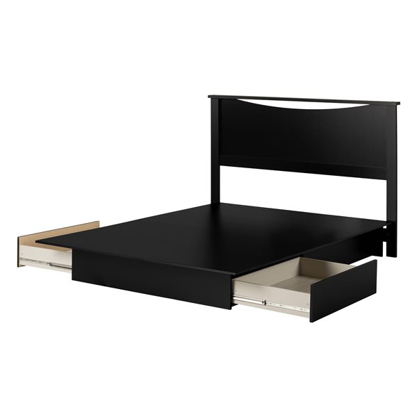 SOUTH SHORE FURNITURE Cadre de lit plateforme double extra long Step ...