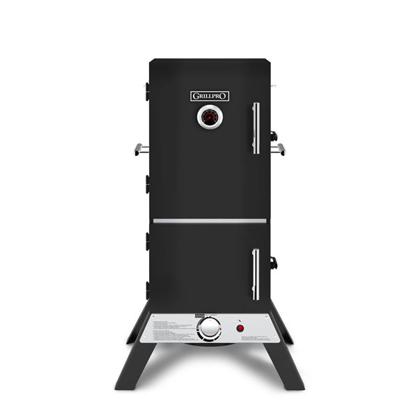 GrillPro Classic 700-in² Black Vertical Propane Gas Cabinet Smoker ...
