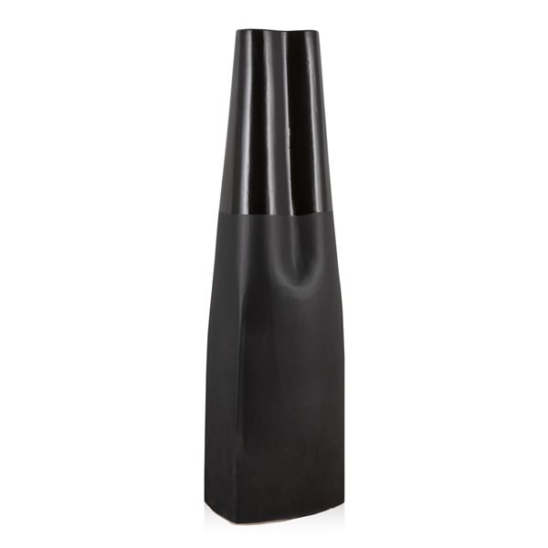 Gild Design House Ragnor 10 x 39-in Black Ceramic Floor Vase - Large 0D ...