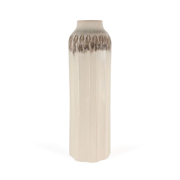 Gild Design House Kaya 7.5 x 24-in Beige Ceramic Floor Vase - Large 0D ...