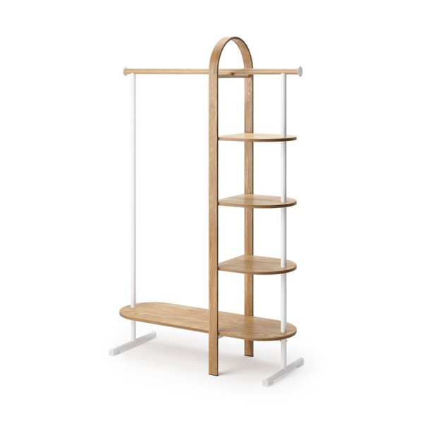 Umbra Bellwood White Wood Portable Garment and Clothing Rack 1019131 ...