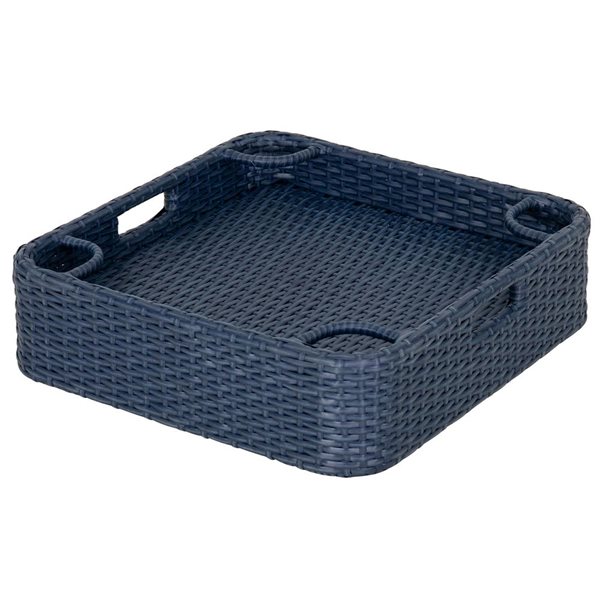 Sunjoy 24 x 24-in Wicker Floating Pool Tray - Navy F403000911 | RONA