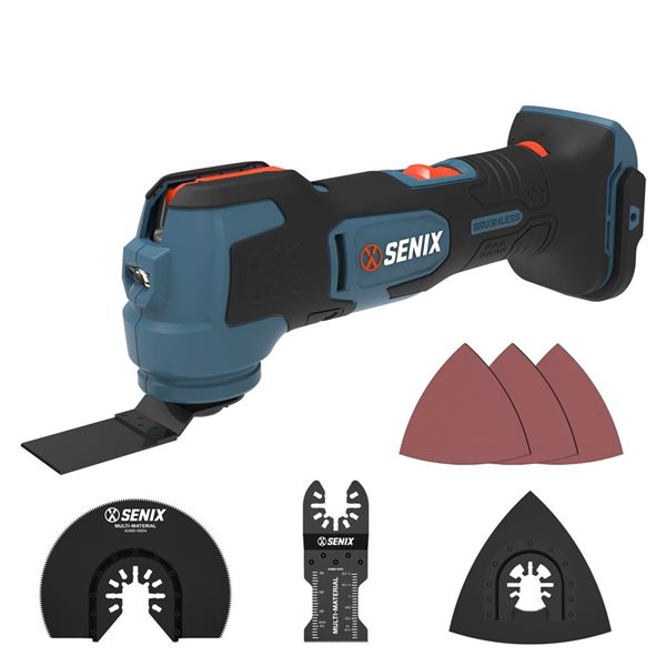 Outil multifonction oscillant sans fil SENIX X2 20 V Max, outil seul ...