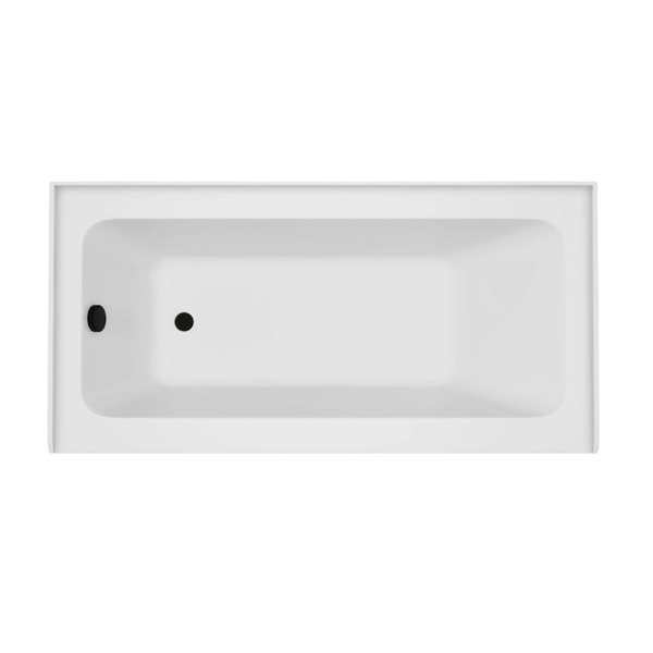 Vanity Art 60 x 30-in Acrylic Alcove Skirt Bath w/ Left Overflow and ...