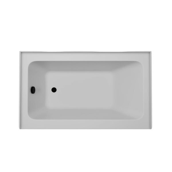 Vanity Art 54 x 32-in Acrylic Alcove Skirt Bath w/ Left Overflow and ...